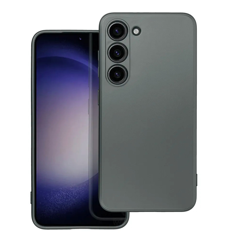 Coque souple en gel TPU mat Galaxy S23 coloris gris mat